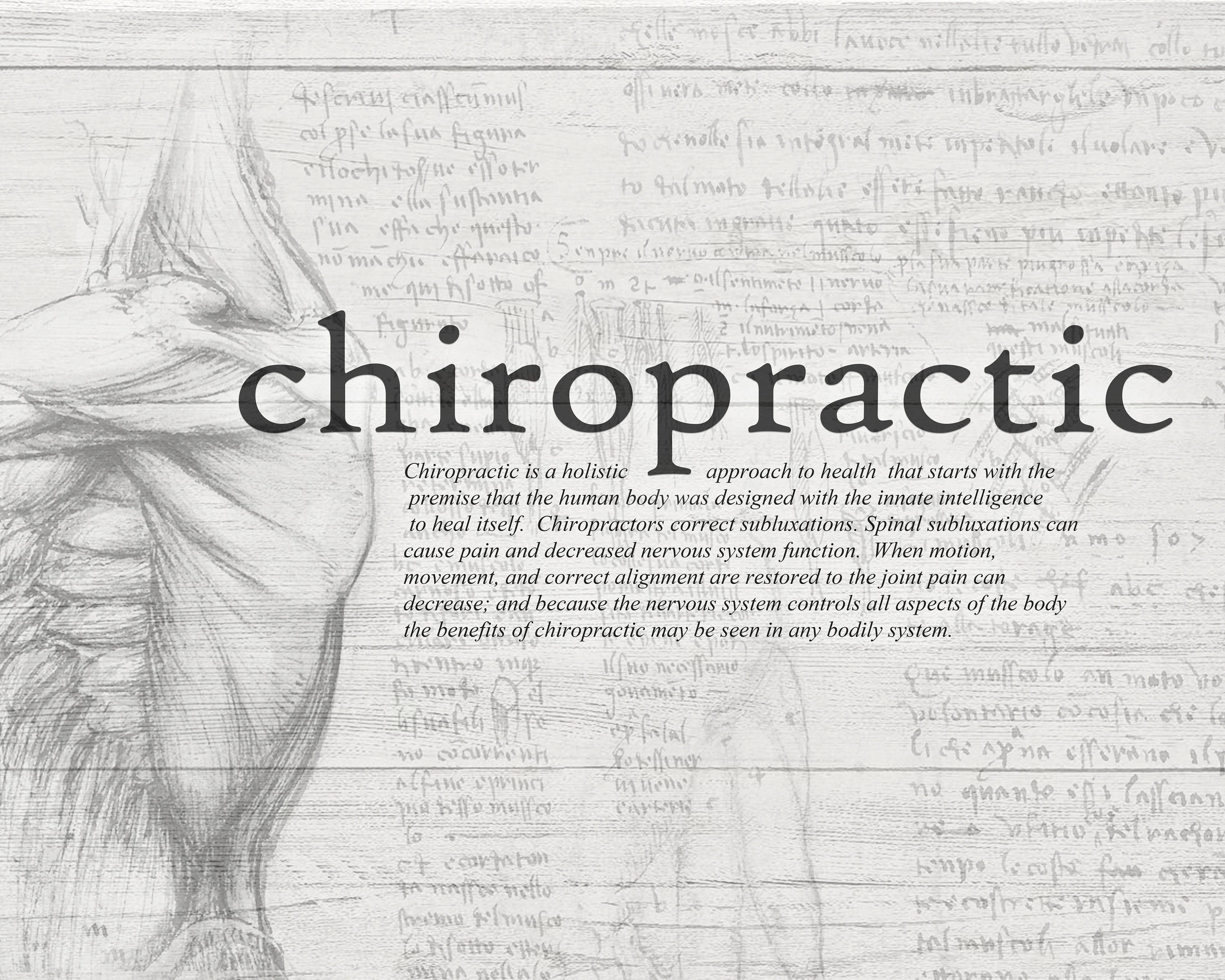 Black and White Chiropractic Definition Drawing - Etsy
