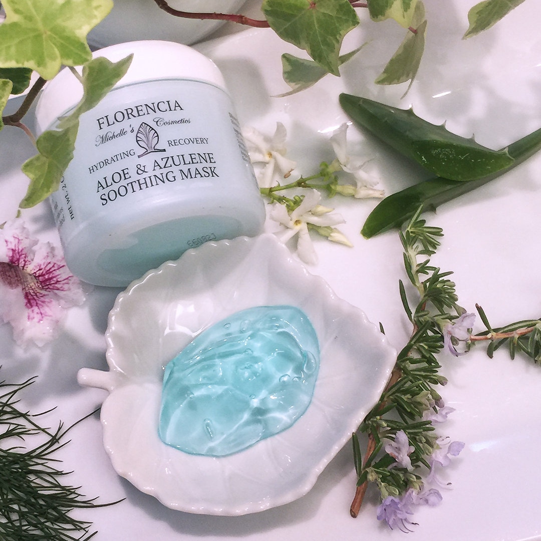 Aloe & Azulene Soothing Gel Mask. Oil-free Hydrating Recovery for Dry ...