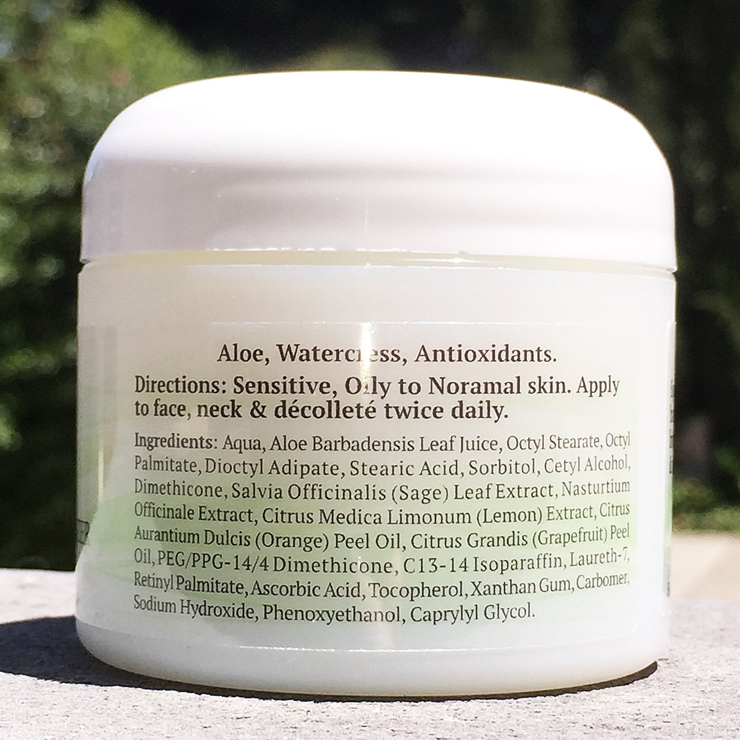 Sage & Citrus Lightweight Moisturizer; Oil - Free Hydrating Face Cream ...