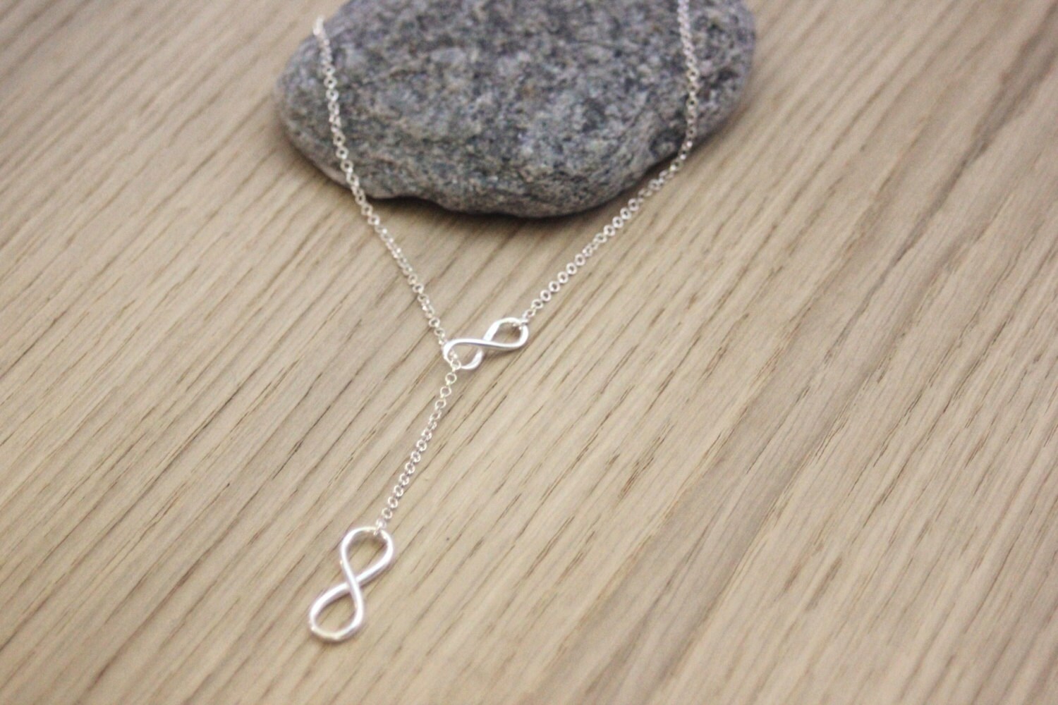 Double Infinity Necklace in Sterling Silver - Etsy