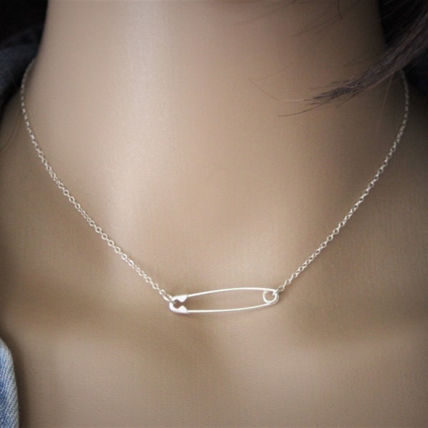 Safety Pin Necklace - Etsy