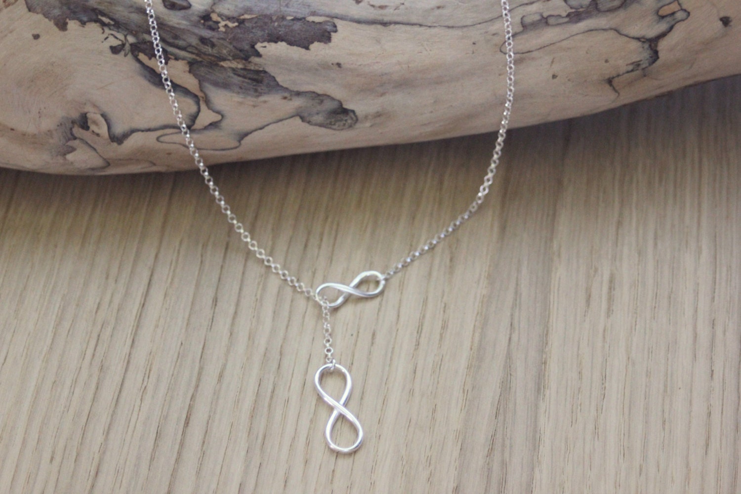 Double Infinity Necklace in Sterling Silver - Etsy