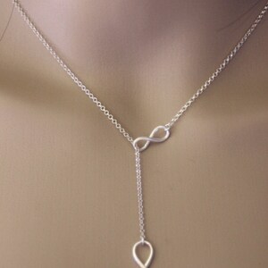 Double Infinity Necklace in Sterling Silver - Etsy