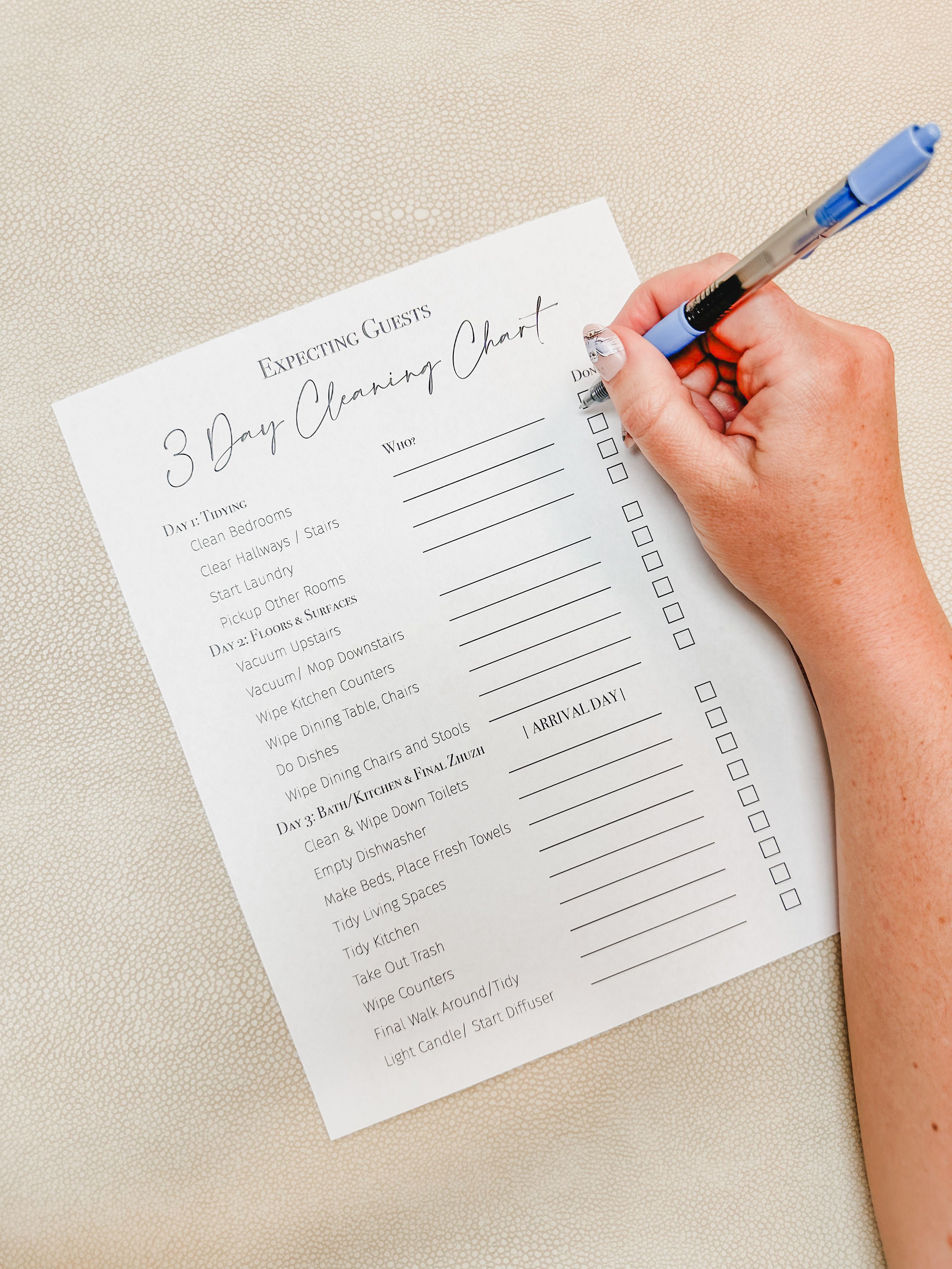 Cleaning Chart Organizational Worksheet - Etsy