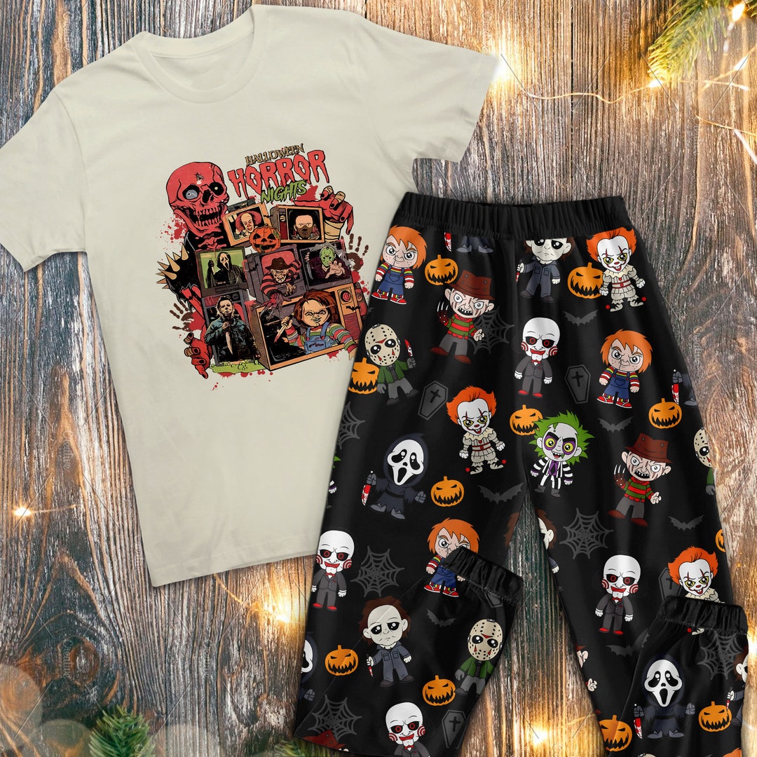 Horror Night Halloween Pajamas Set Scary Eras Tour Pajamas - Etsy