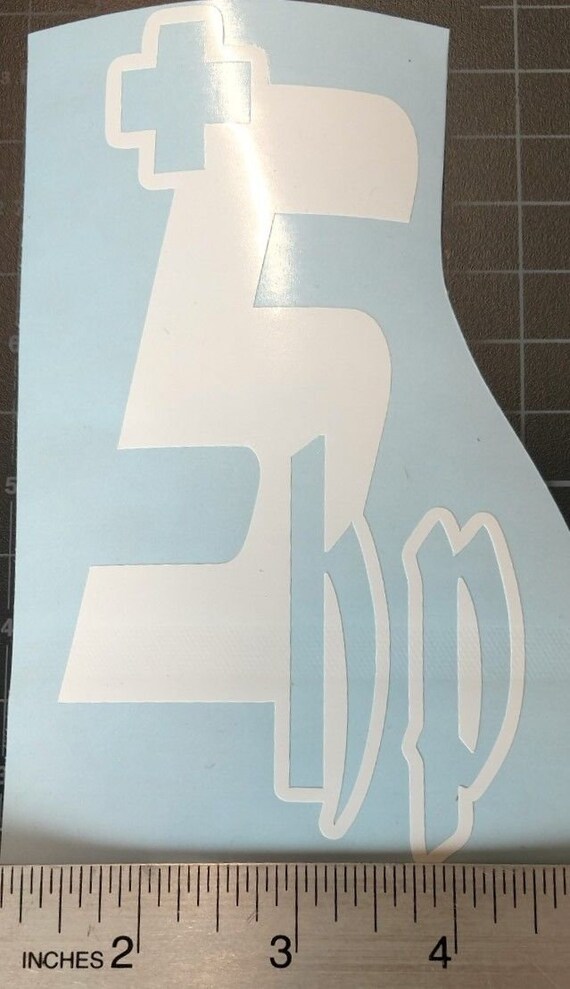 Plus 5 HP Vinyl Decal Sticker - Etsy