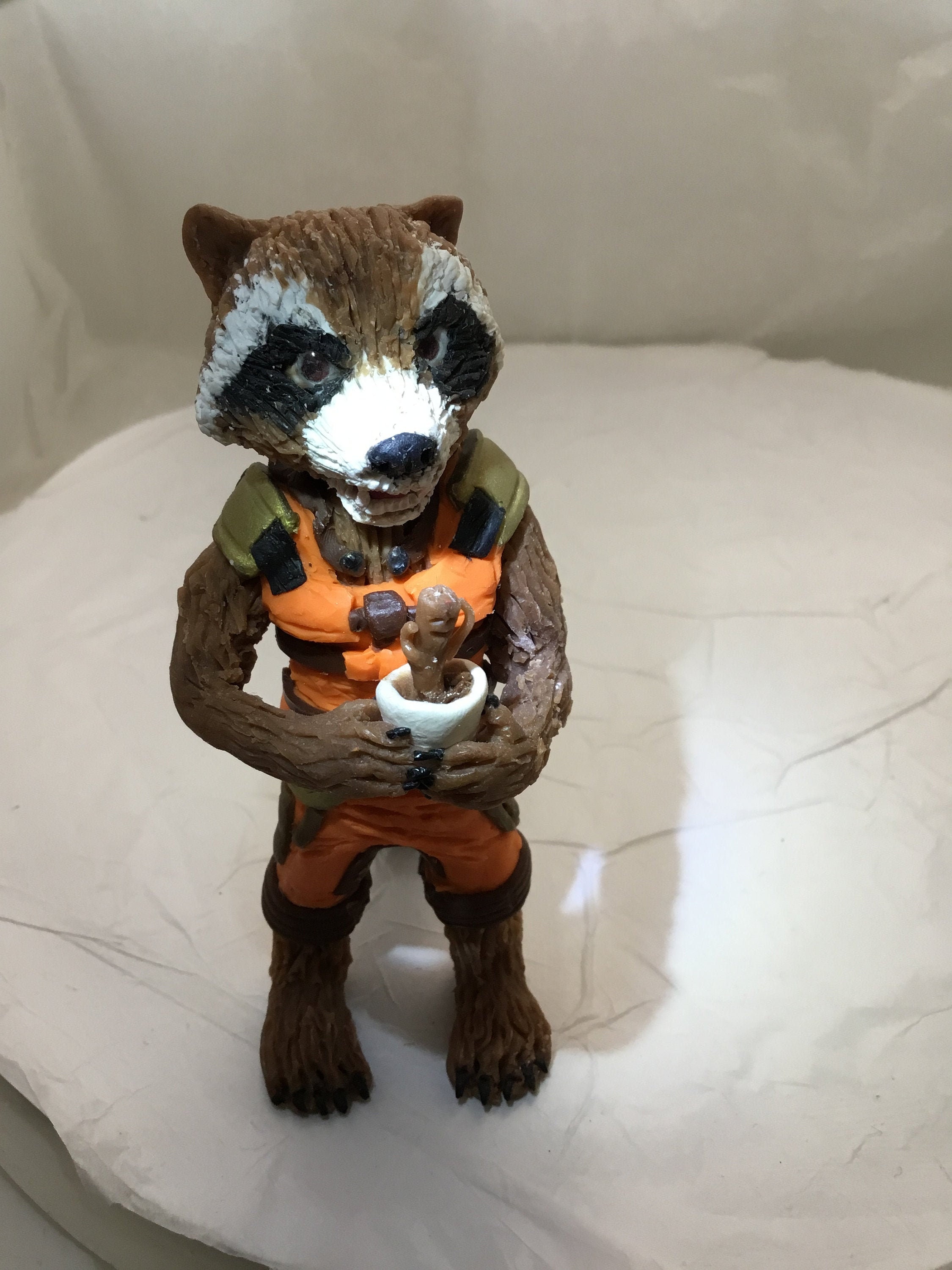 Sculpture Groot inspired polymer clay sculpture Figurines Art ...