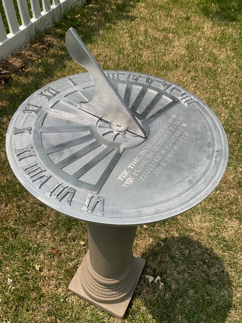 Roman Numeral Design, Completely Machined and Diamond Engraved 15” Sundials. - Etsy