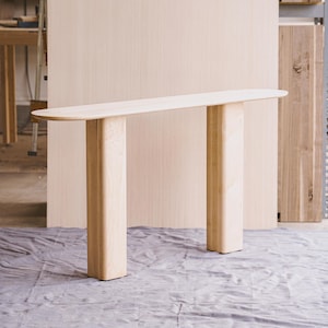 Hardwood Japandi Console Table "form" // Scandinavian Sustainable ...