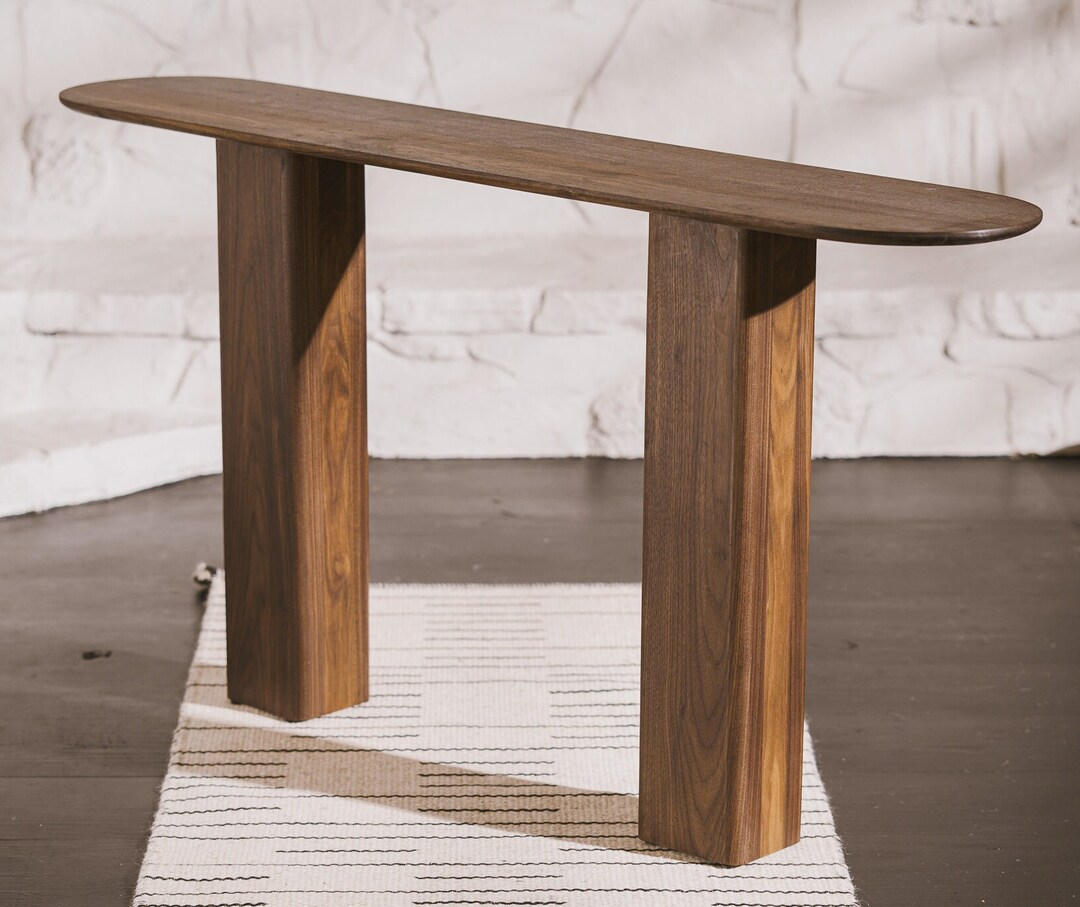 Hardwood Japandi Console Table form // Scandinavian Sustainable Oak ...