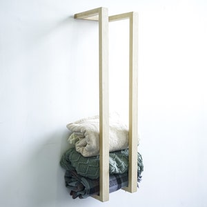 Blanket Floating Wall Rack Display // FREE SHIPPING // Modern - Etsy