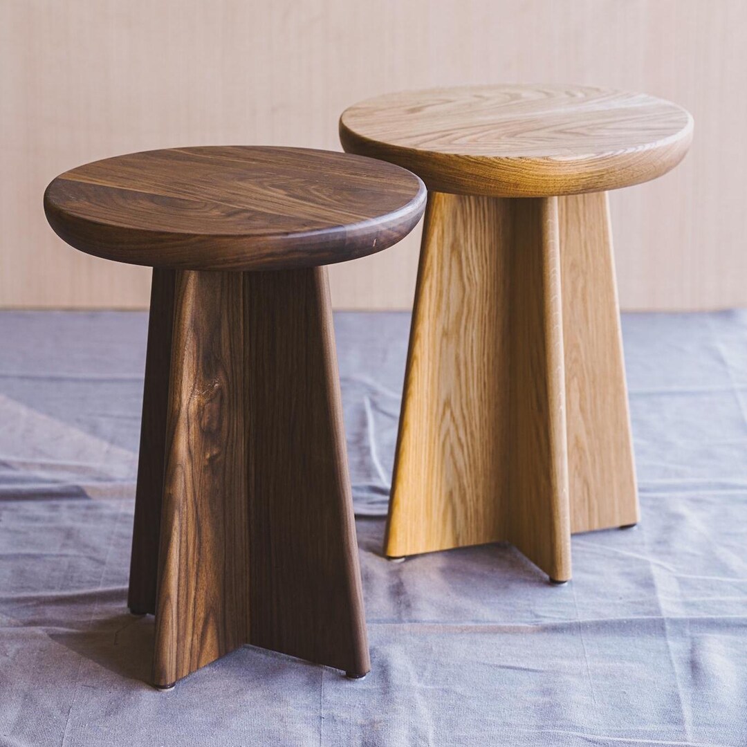 Hardwood Stool or Drink Table - Era // Hardwood Modern Minimalist ...