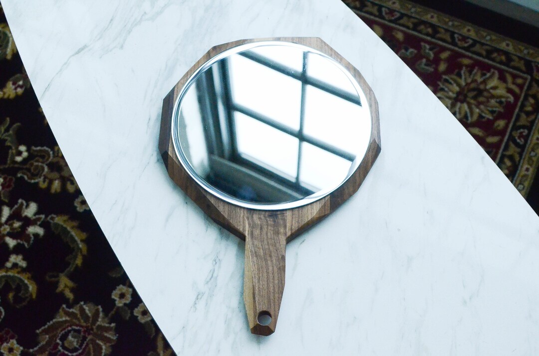 Geometric Hand Mirror // FREE SHIPPING // Modern Minimalist 12 - Etsy