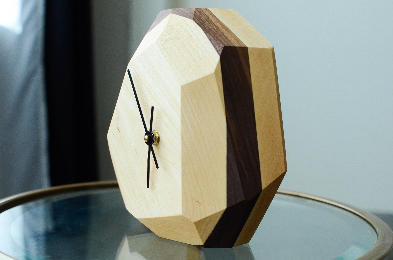 Geometric Clock // // Modern Minimalist Wall or Table Clock | Etsy