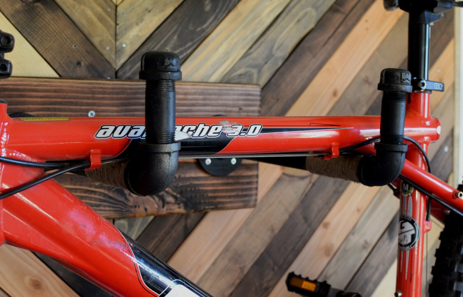 Burlap Pipe Bicycle Rack Bike Display Industrial Rustic | Etsy