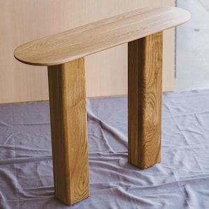 Hardwood Japandi Console Table "form" // Scandinavian Sustainable ...