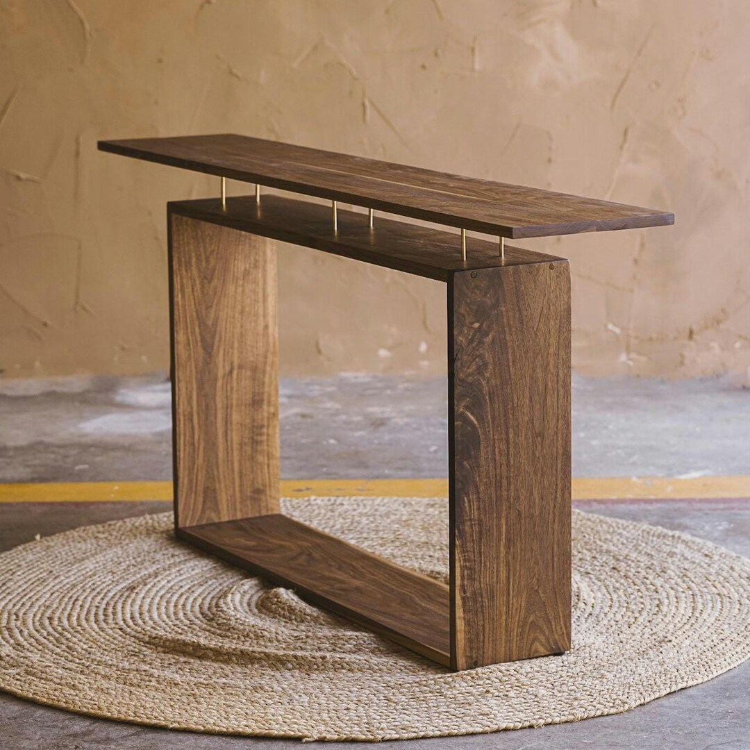 Hardwood Japandi Console Table "levitating Console" Customizable ...