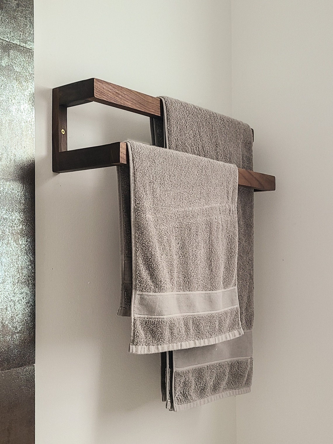 Modern Towel Rack // FREE SHIPPING // Modern Minimalist Wooden - Etsy