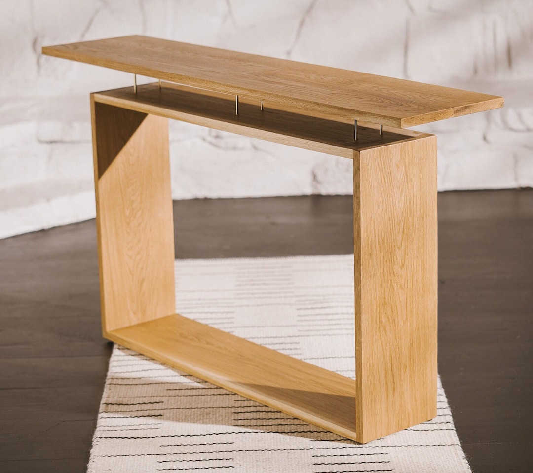 Hardwood Japandi Console Table "levitating Console" Customizable ...