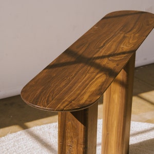 Hardwood Japandi Console Table form // Scandinavian Sustainable Oak ...