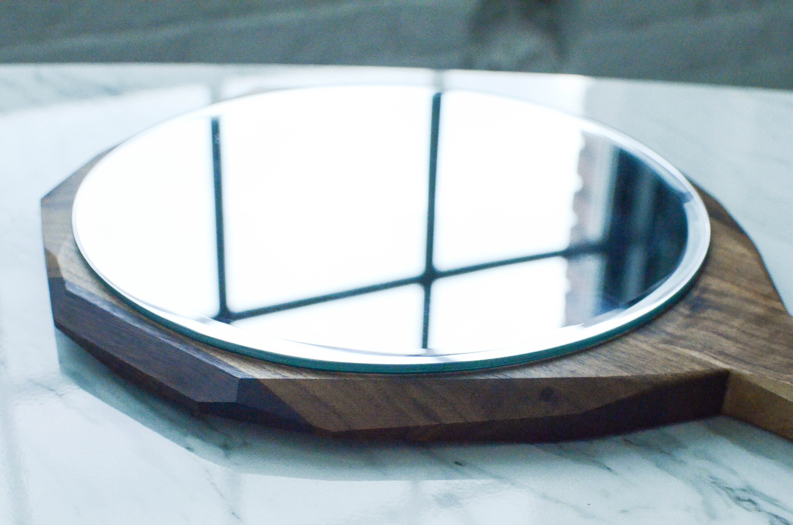 Geometric Hand Mirror // FREE SHIPPING // Modern Minimalist 12 | Etsy