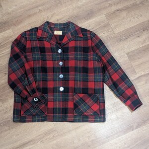 Vintage 50s Pendleton 49er Jacket in Red Plaid Women's Size M/L - Etsy