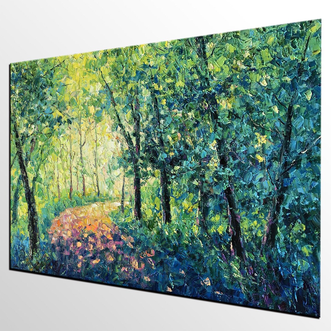 Forest Tree Painting Abstract Painting Impasto Art - Etsy