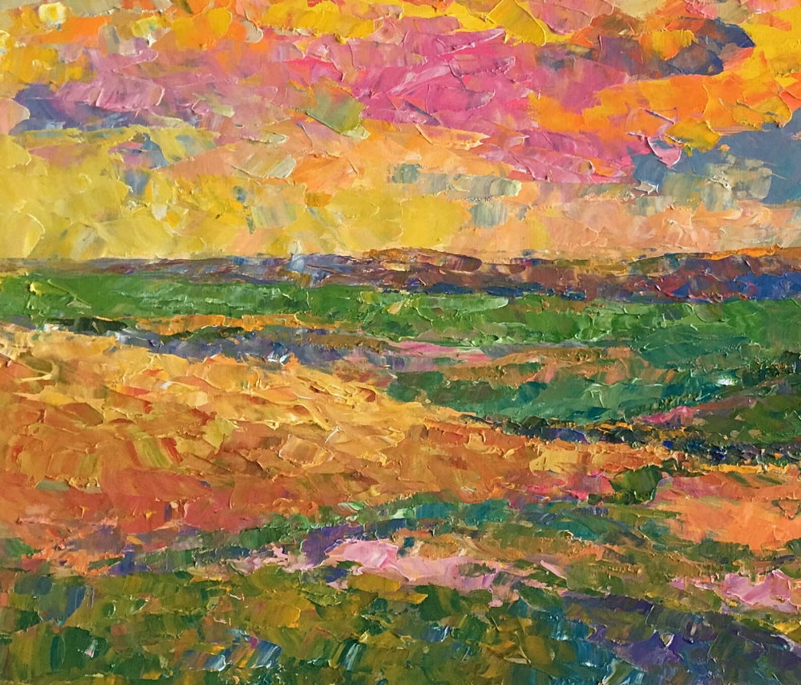 Abstract Landscape Painting Autumn Mountain and Tree | Etsy