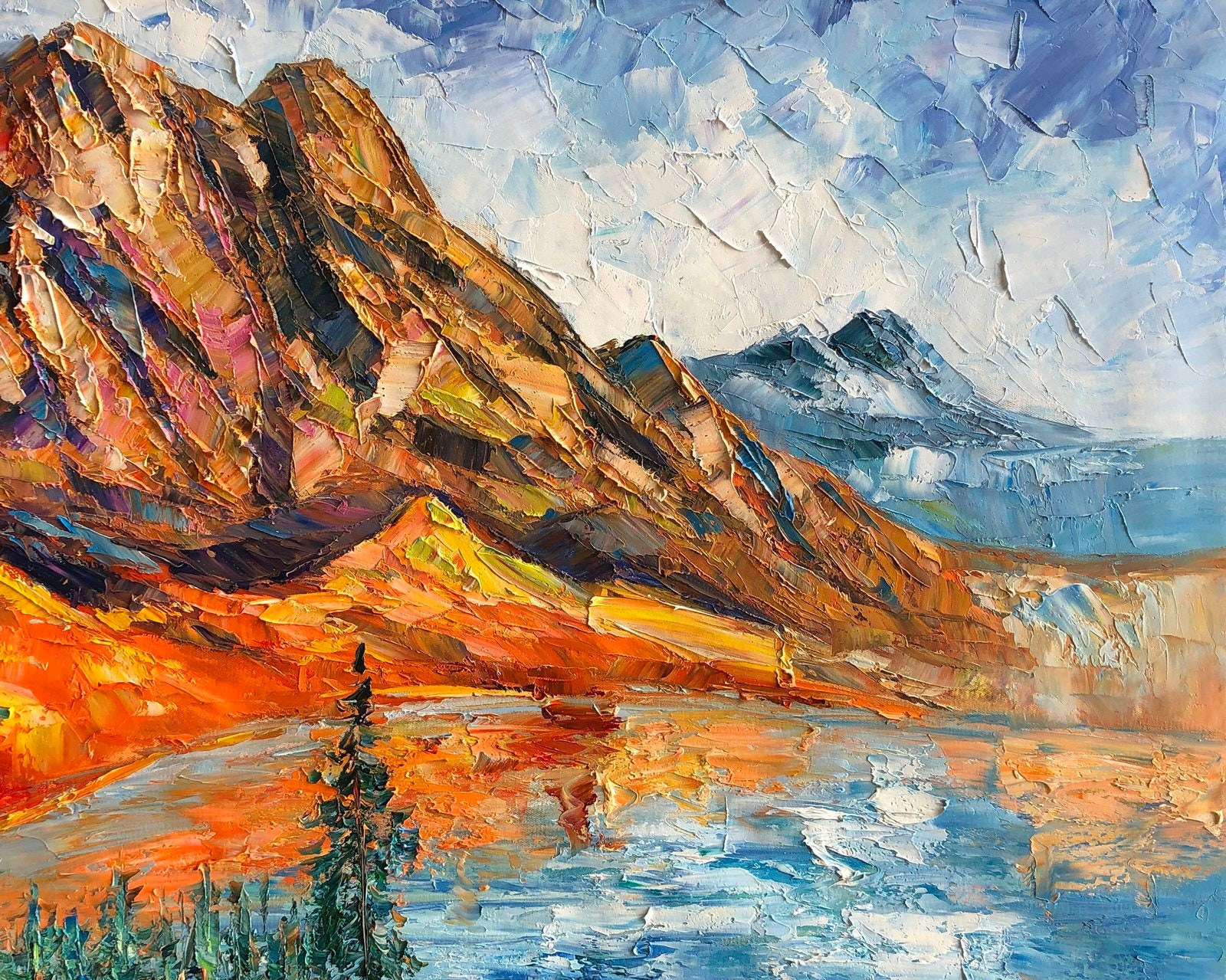 Mountain Landscape Painting Landscape Painting Large Canvas | Etsy