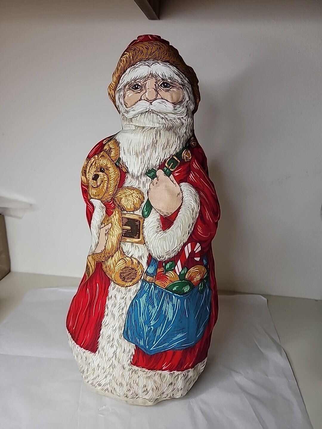 Vintage Santa Claus Father Christmas Stuffed Cloth Cut & Sew Pillow ...