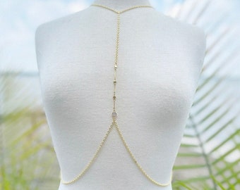 Gemstone Body Chain Belly Chain | Etsy