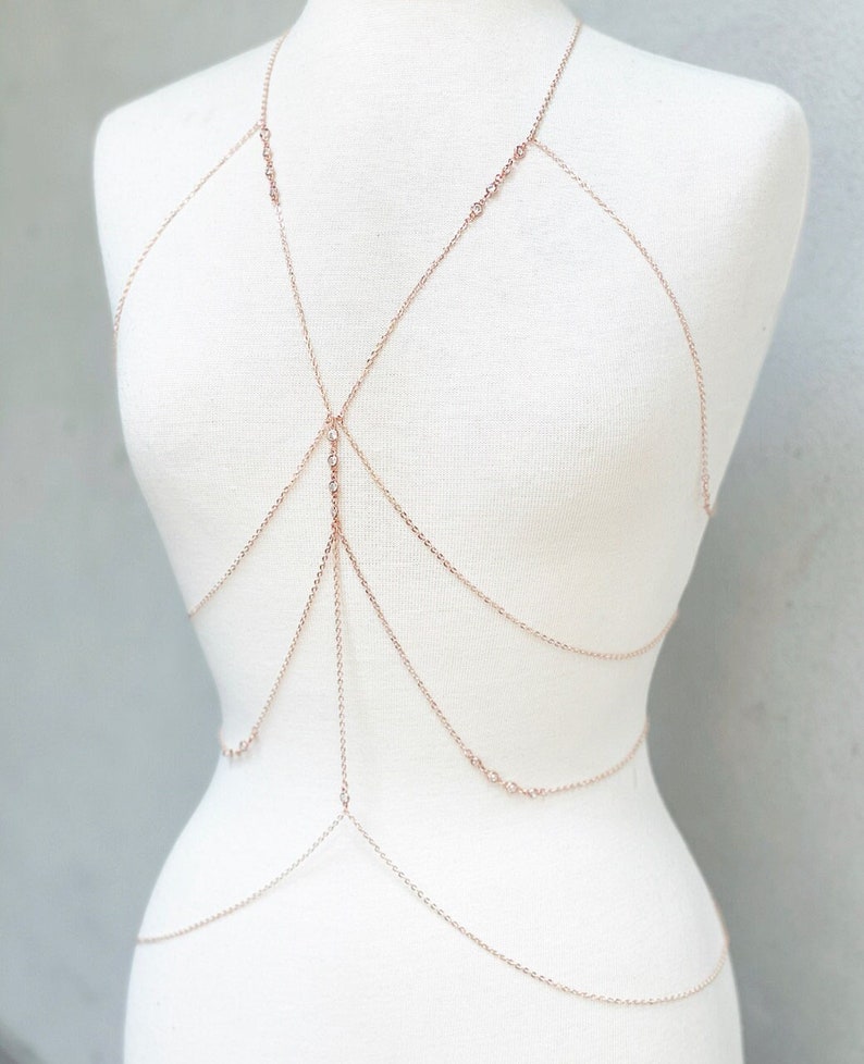 Body Chain, Belly Chan, Body Jewelry, Crystal Body Chain, - Etsy