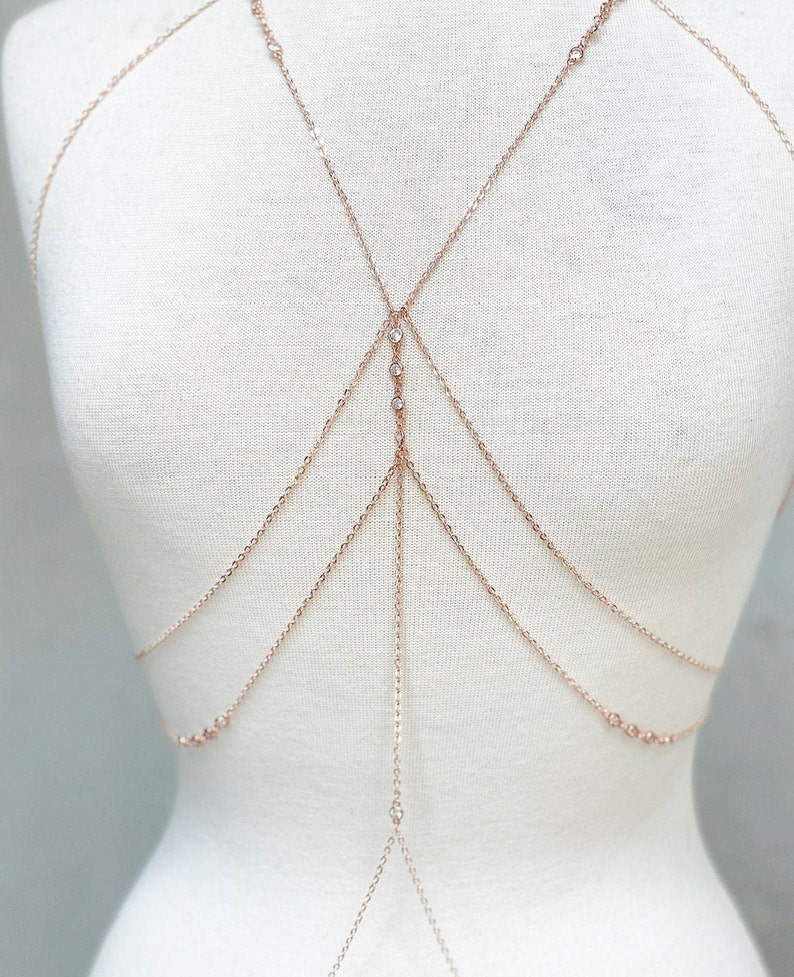 Body Chain, Belly Chan, Body Jewelry, Crystal Body Chain, - Etsy