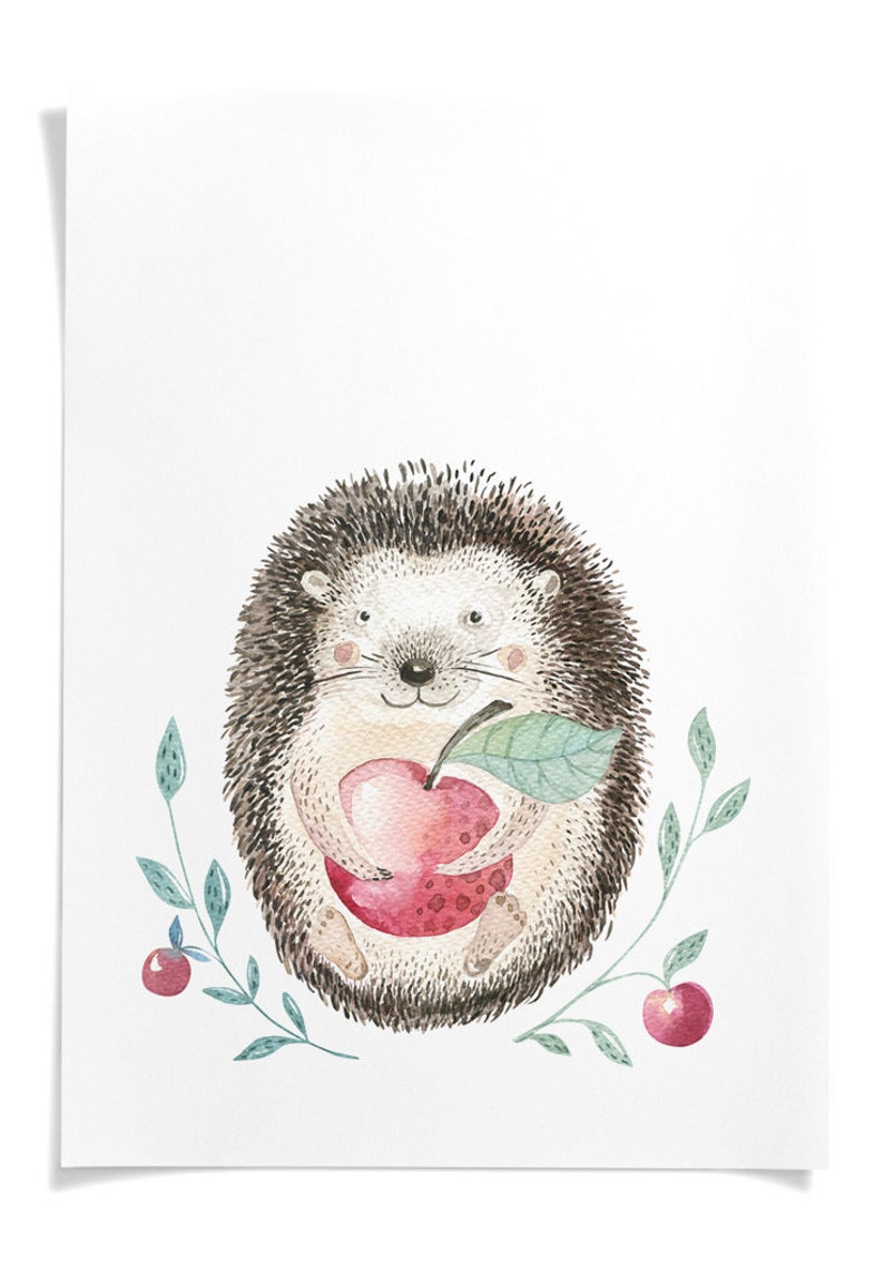 Watercolors Woodland Animals Poster Prints Set of 6 Wall | Etsy