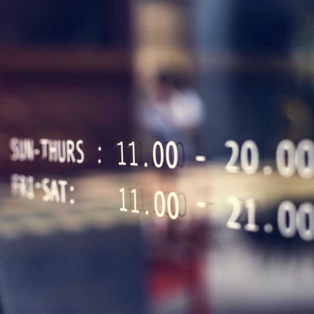 Custom Store Hours Decal, Door Decal, Small Business, Commercial ...