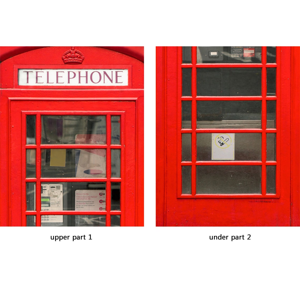 Door Wall Sticker British Phone Booth Inside Telephone Self - Etsy