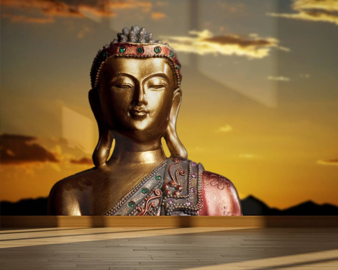 Wall Mural Buddha, Peel and Stick Repositionable Fabric Wallpaper for ...