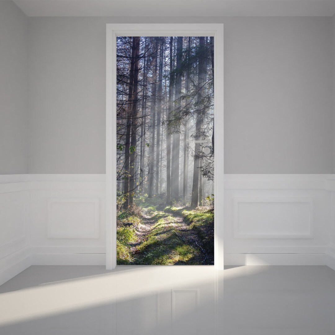 Door Wall Sticker Path Through a Forest Peel & Stick Repositionable ...