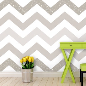 Chevron Pattern 02 Peel & Stick Repositionable Fabric Wallpaper - Etsy