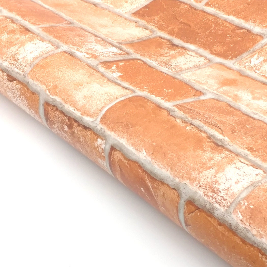 Red Brick Wallpaper Interior Film Roll Vintage Faux Brick - Etsy