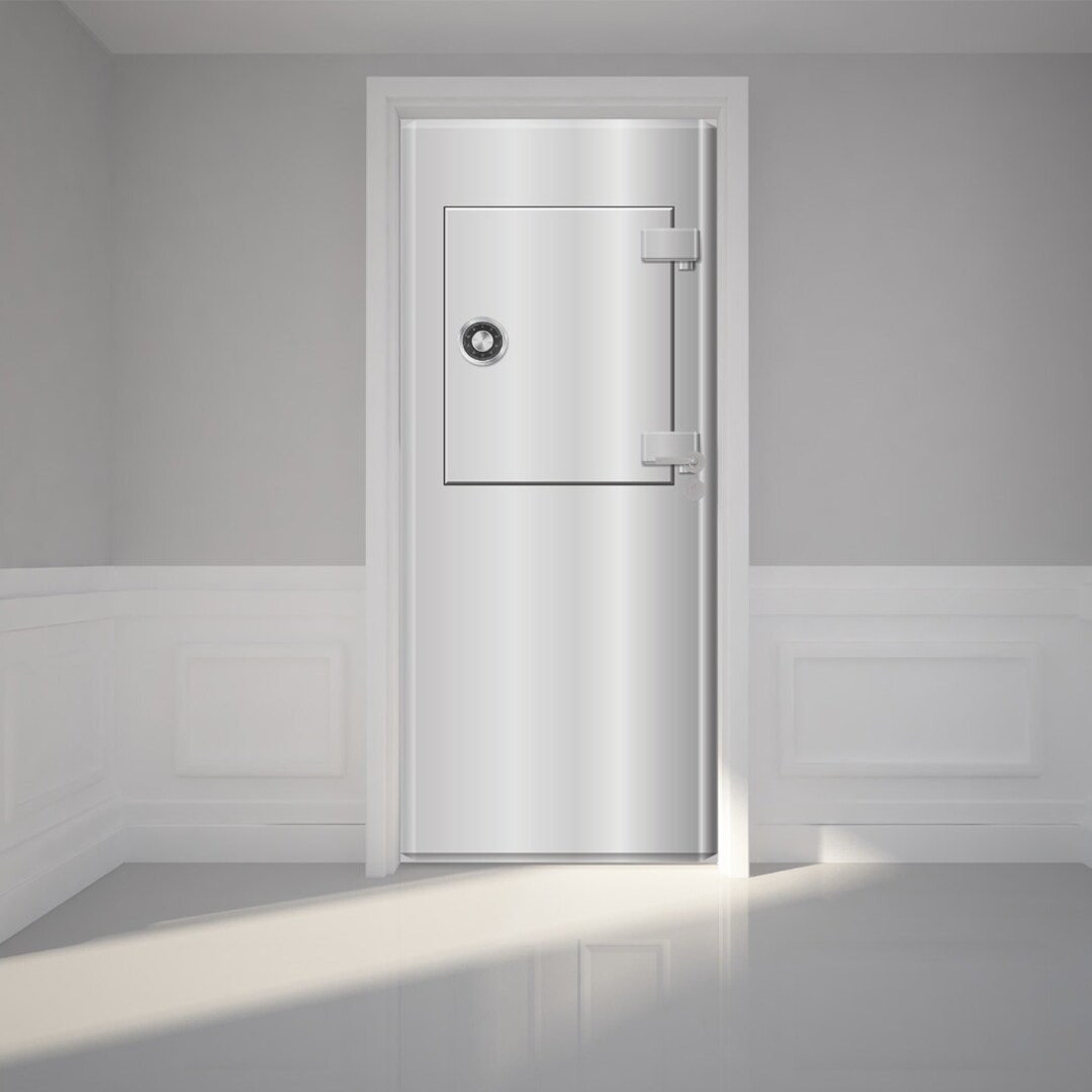 Door Wall Sticker Steel Safe Peel & Stick Repositionable Fabric Mural ...