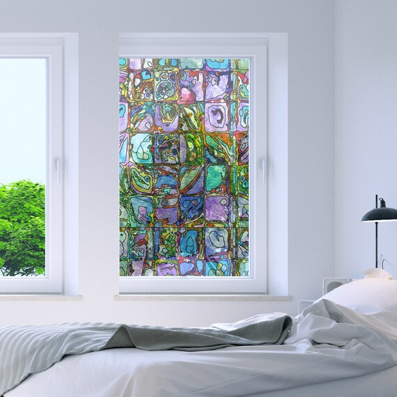 Non-Adhesive Decorative Privacy Window Film Static Cling | Etsy
