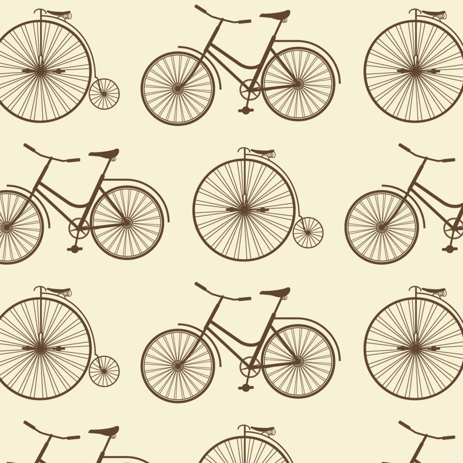 Retro Bicycle Pattern Self Adhesive Peel & Stick - Etsy