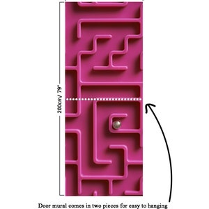 Door Mural Plastic Maze Self Adhesive Fabric Door Wrap Wall Sticker - Etsy