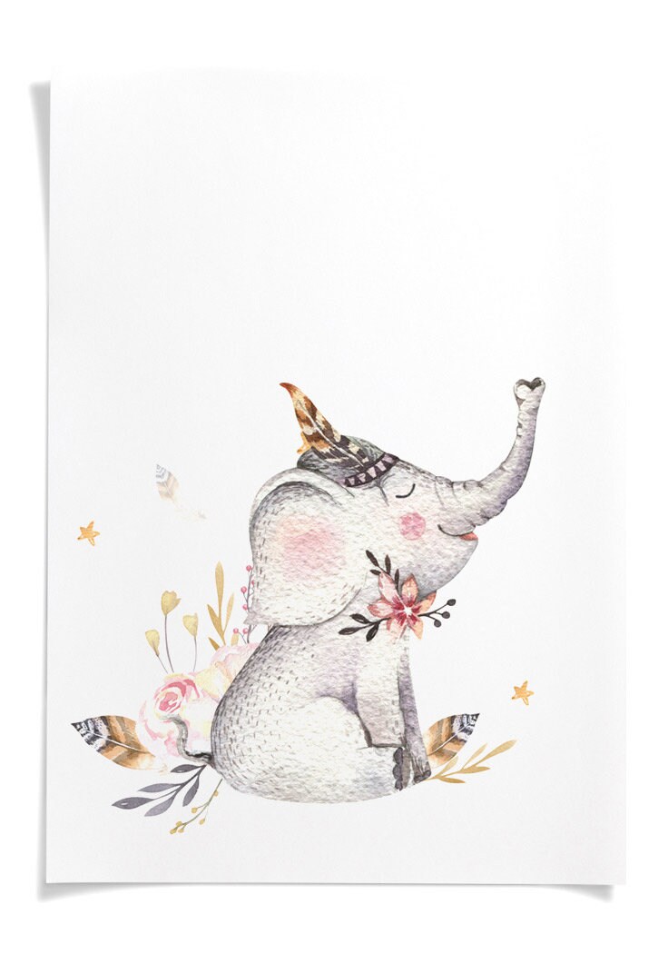 Watercolors Woodland Animals Poster Prints Set of 6 Wall | Etsy