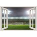 Window Frame Mural Soccer Stadium Huge Size Peel and Stick Fabric ...