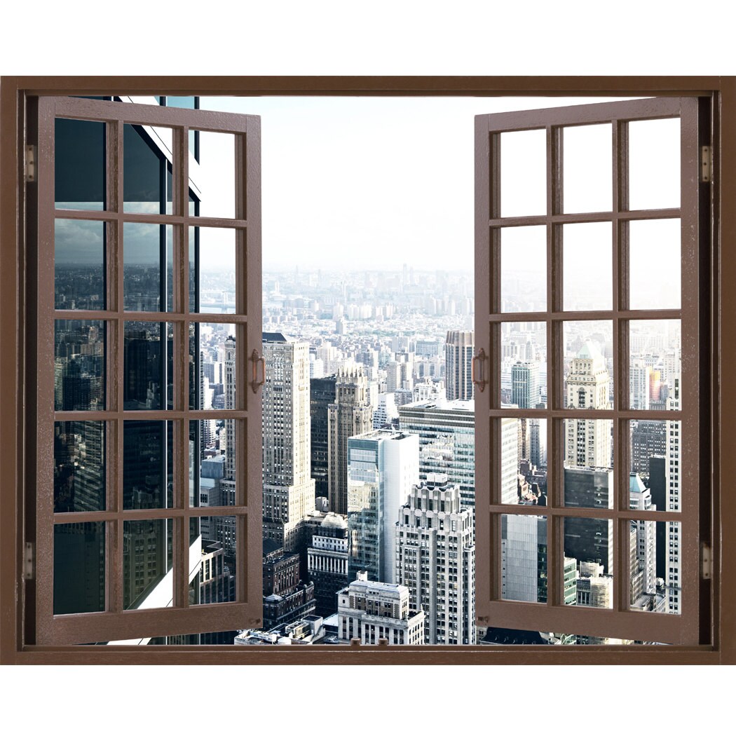 Window Frame Mural Office building Huge size Peel and | Etsy