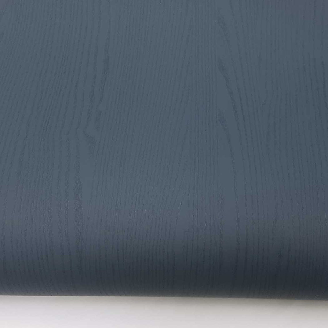 Matte Deep Turquoise Wallpaper Painted Look Wood Grain Self - Etsy