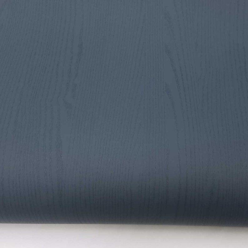 Matte Deep Turquoise Wallpaper Painted Look Wood Grain Self - Etsy