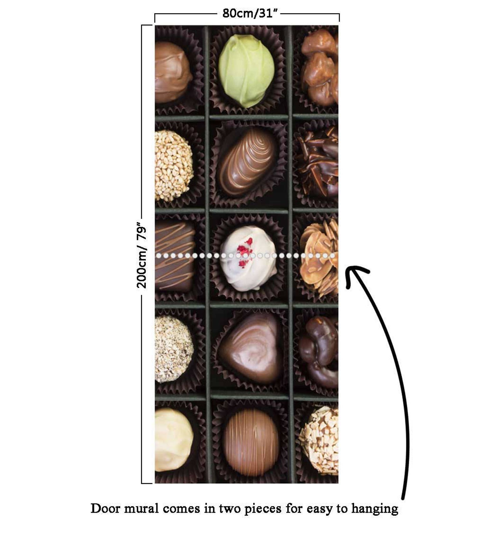 Door Mural Chocolate Gift Self Adhesive Fabric Door Wrap - Etsy
